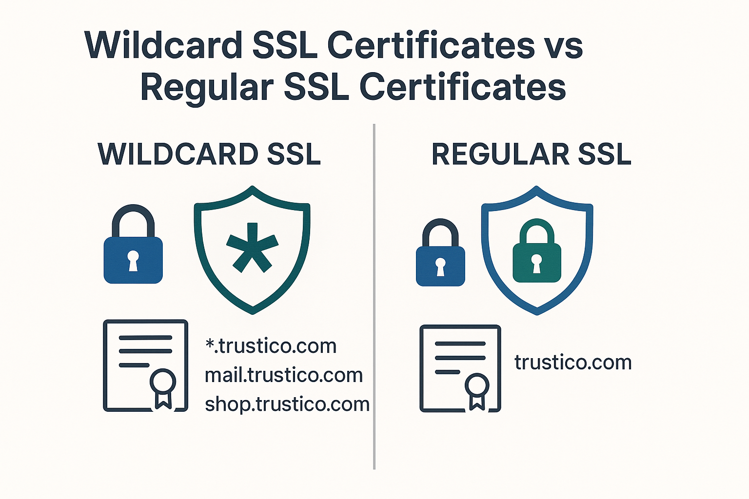 Wildcard SSL Certificates vs Regular SSL Certificates – Trustico ...